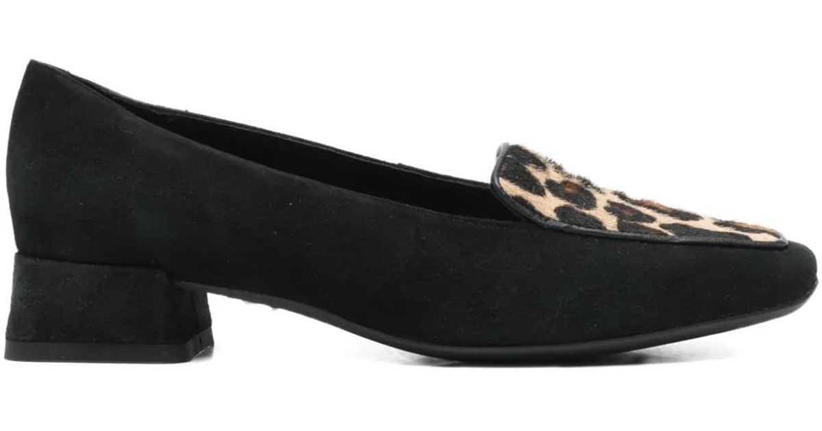 Geox 30Mm Vivyanne Leopard-Print Block-Heel Pumps in Black | Lyst UK