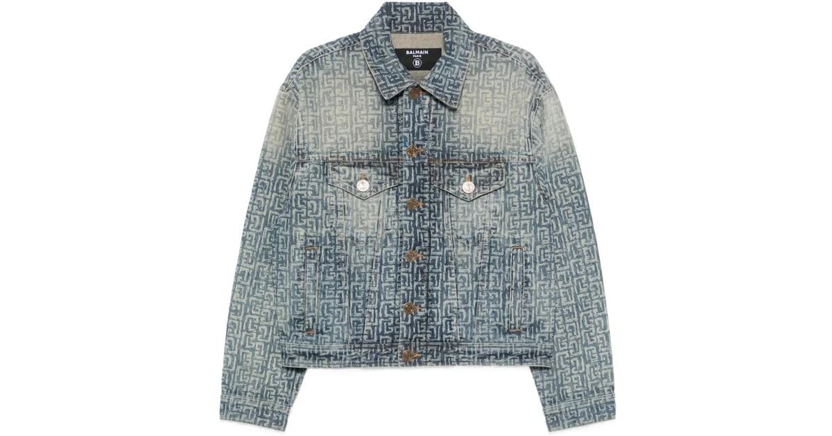 Balmain Denim Jacket in Blue for Men | Lyst UK