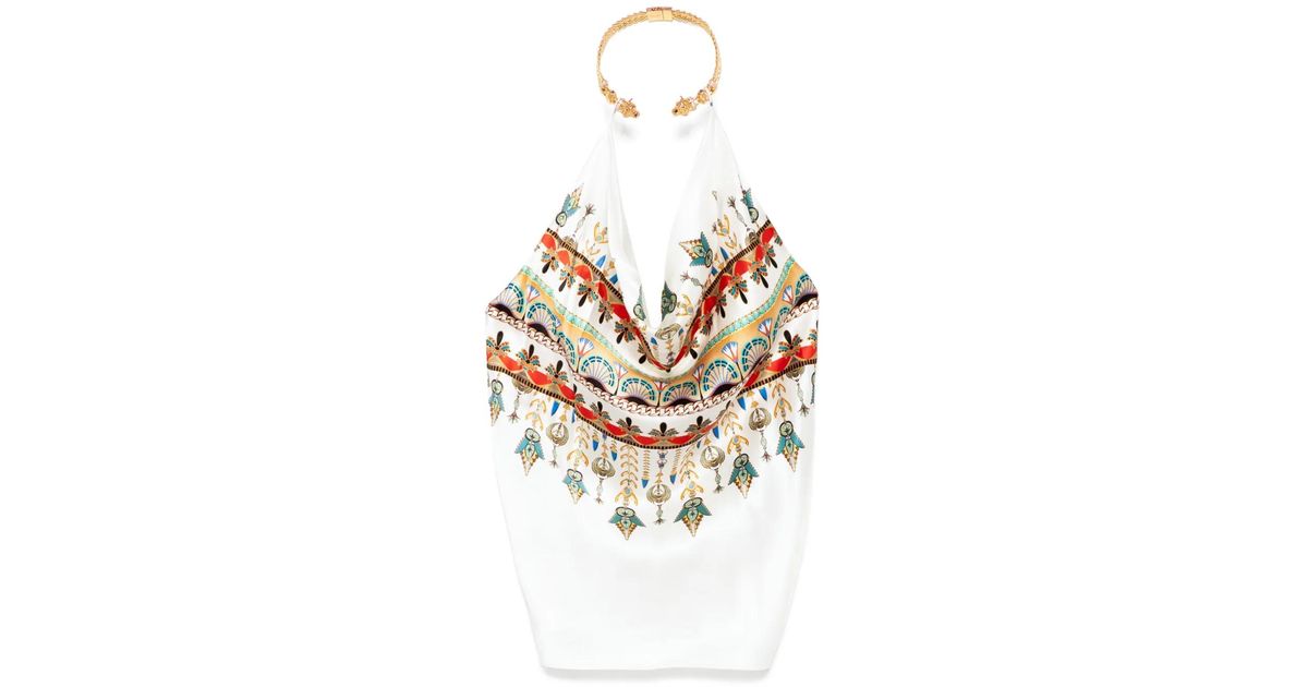 CAMILLA Draped Top in White | Lyst