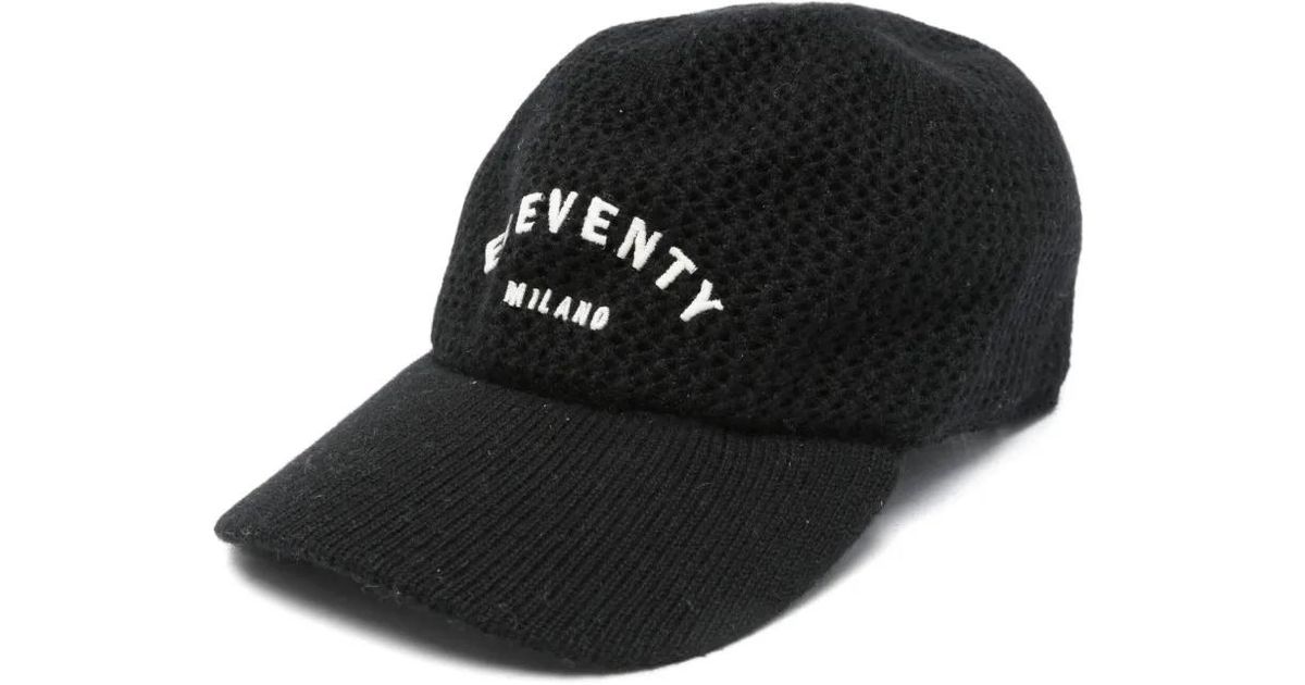 Eleventy Knitted Baseball Cap in Black for Men | Lyst UK