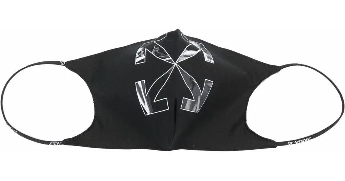 Off-White c/o Virgil Abloh Caravaggio Arrows-Print Face Mask in Black ...