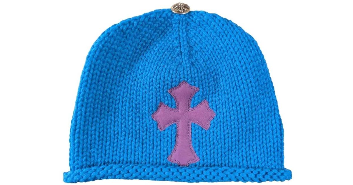 Chrome Hearts Cross-Patch Beanie in Blue for Men | Lyst UK