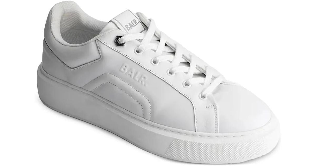 BALR Embossed-Logo Platform Sneakers in White for Men | Lyst