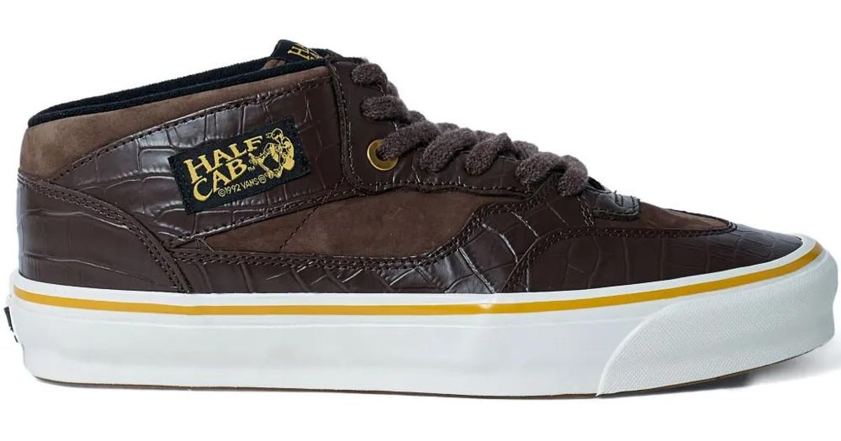 Vans Half Cab 33 Vibram Croc-Embossed Sneakers in Brown for Men | Lyst