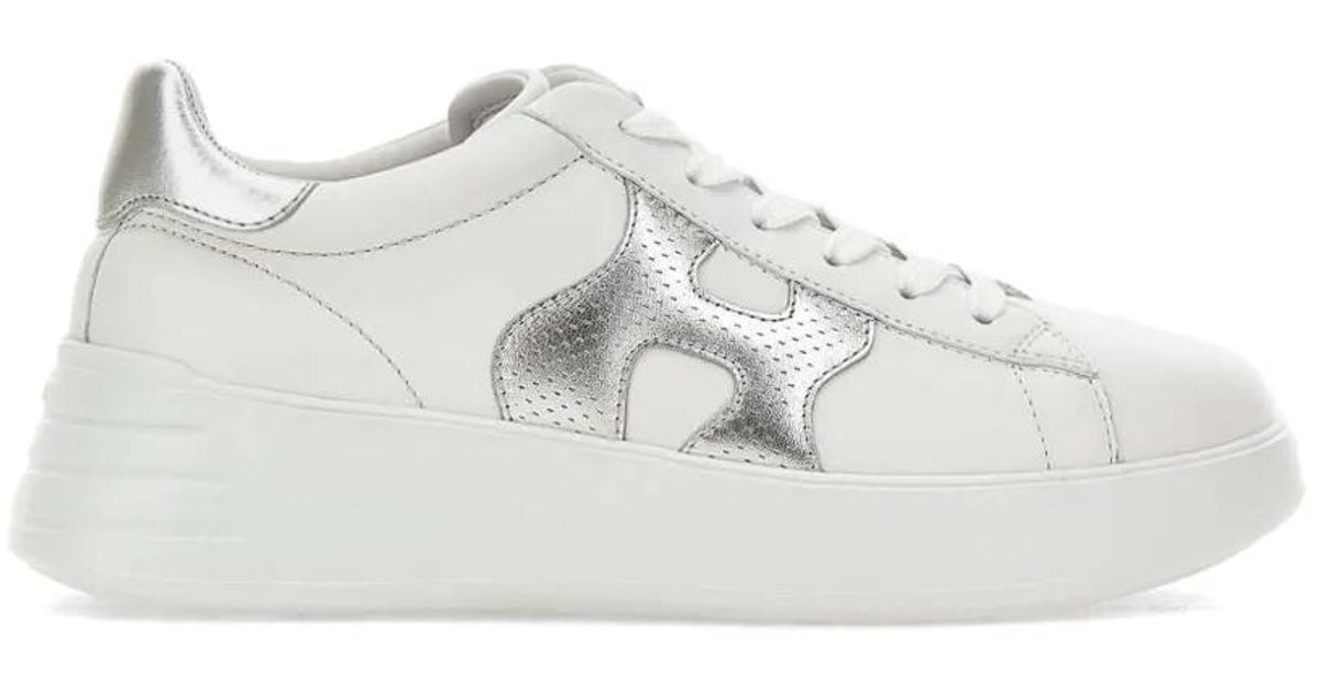 Hogan Rebel Perforated Logo Trainers in White | Lyst UK