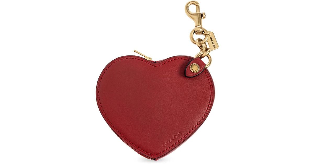 COACH Heart Wallet in Red | Lyst