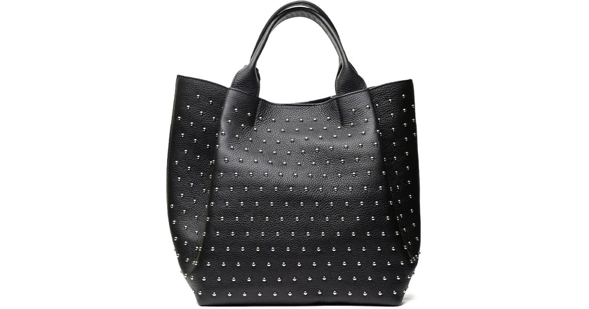Poche Paris Torba Studded Tote Bag in Black | Lyst