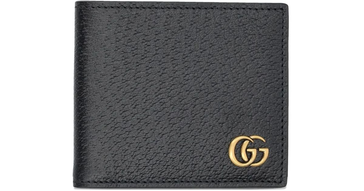 Gucci Gg Plaque Wallet in Black for Men | Lyst