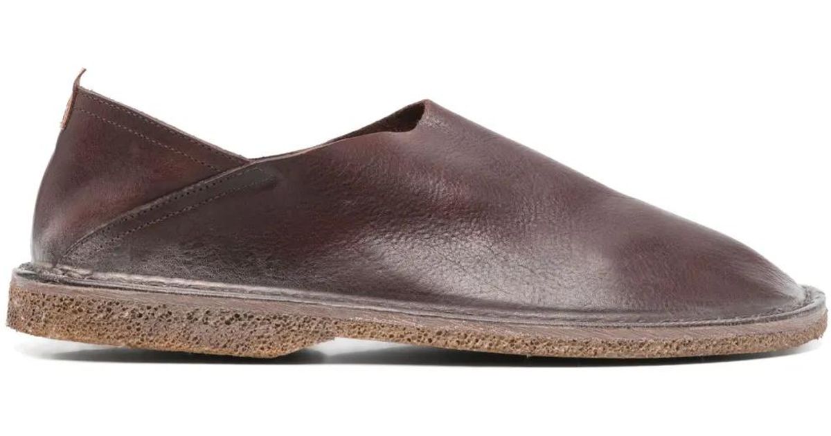 Moma Leather Slippers in Brown for Men | Lyst