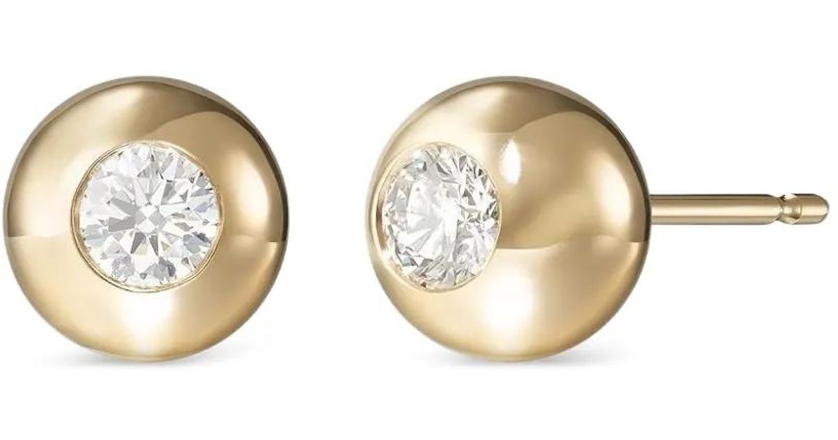 Melissa Kaye 18K Medium Audrey Diamond Earrings in Metallic | Lyst UK