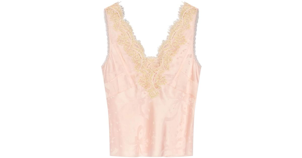 LoveShackFancy Adette Top in Pink | Lyst