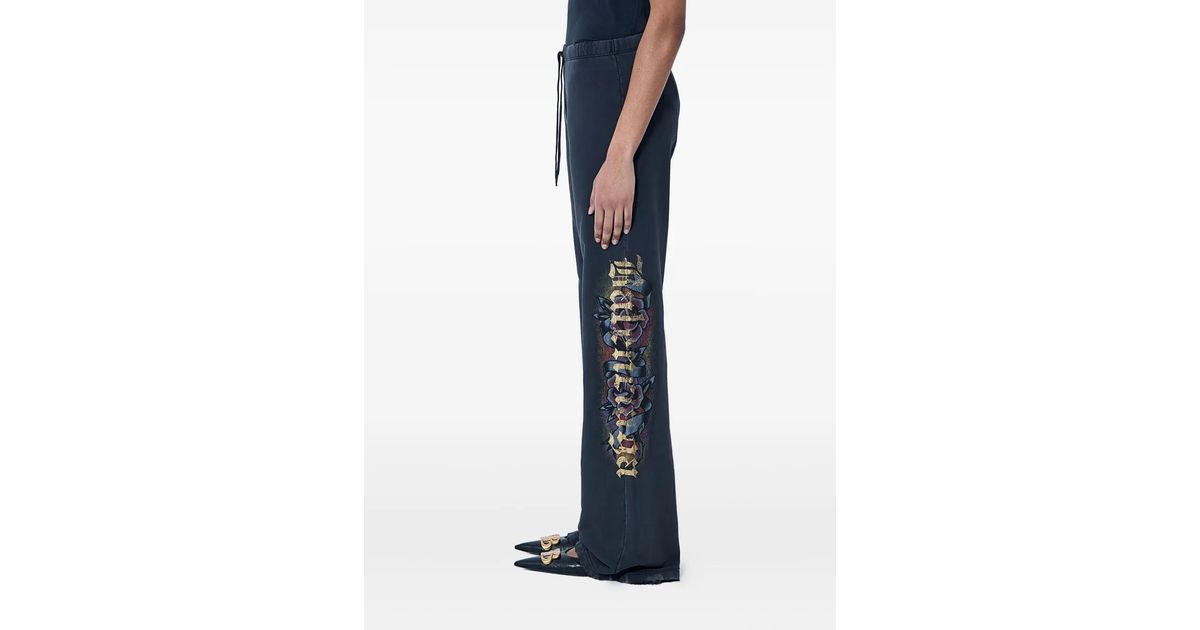 Balenciaga Tacky Logo-Motif Flared Track Pants in Blue | Lyst UK
