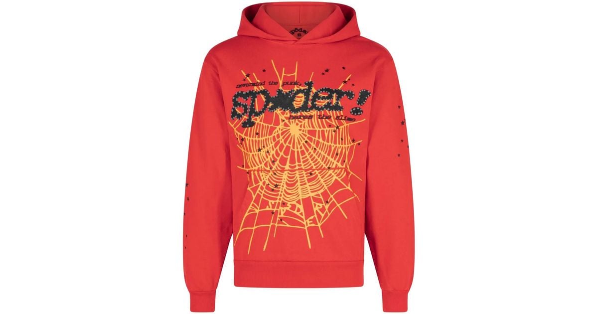 Sp5der P*Nk V2 Hoodie in Red for Men | Lyst