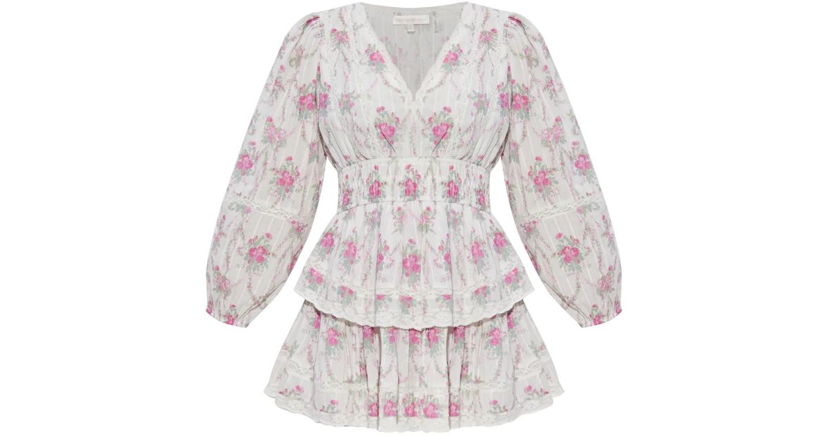 LoveShackFancy Mellini Dress in White | Lyst