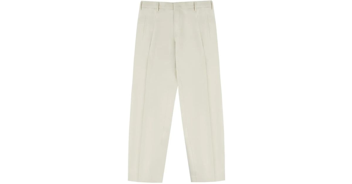 Incotex Linen Trousers in White for Men | Lyst UK