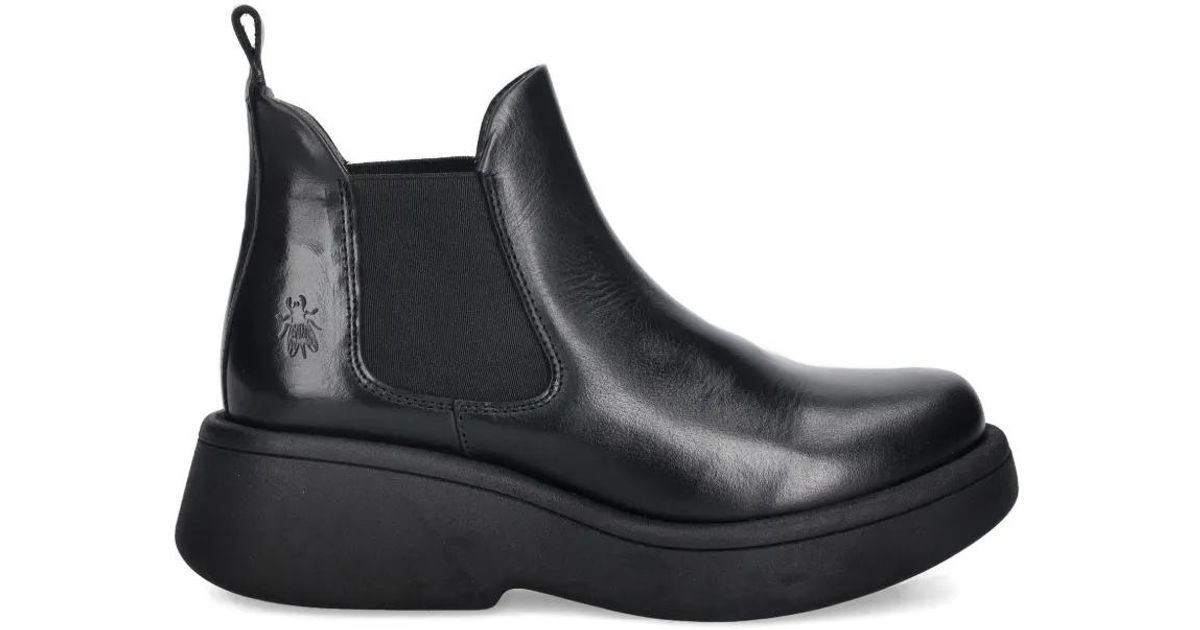 Fly London Logo-Detail Chelsea Boots in Black | Lyst UK