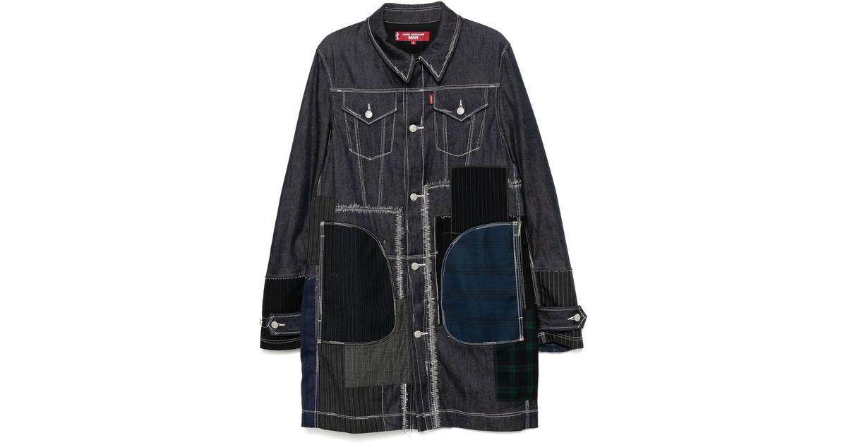 Junya Watanabe Selvedge Patchwork Coat in Black for Men | Lyst