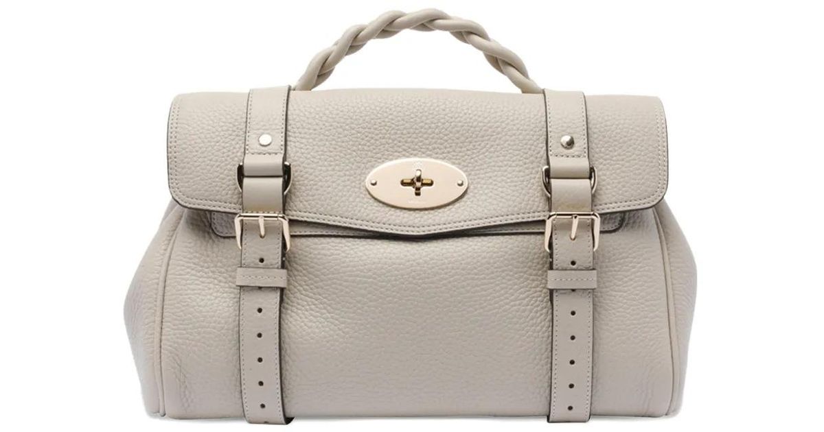 Mulberry Alexa Turn-Lock Tote Bag in White | Lyst