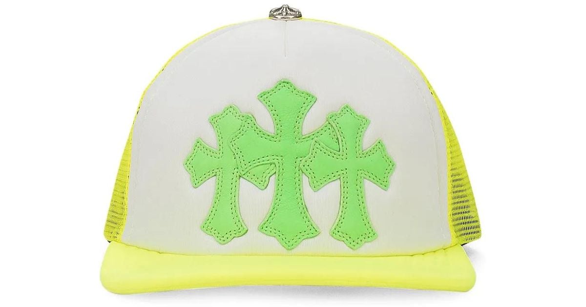Chrome Hearts Cross-Patch Trucker Cap in Green for Men | Lyst