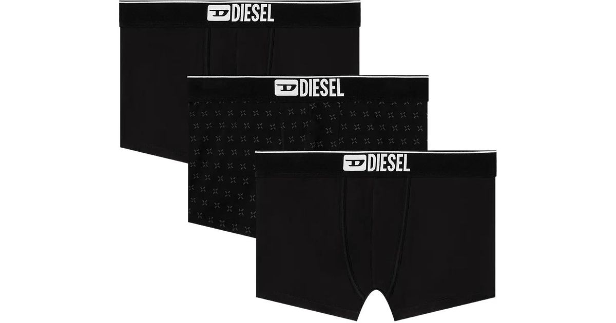 DIESEL Damien-D Boxer (Pack Of Three) in Black for Men | Lyst UK