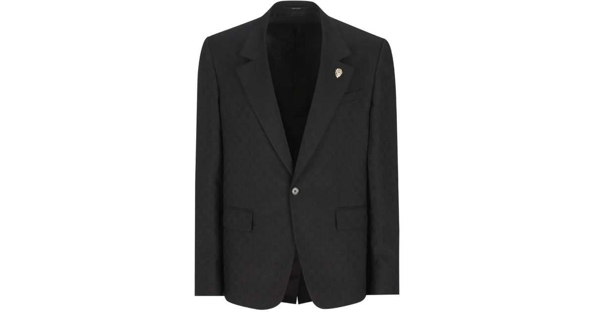 Gucci Patterned Pin Blazer in Black for Men | Lyst UK