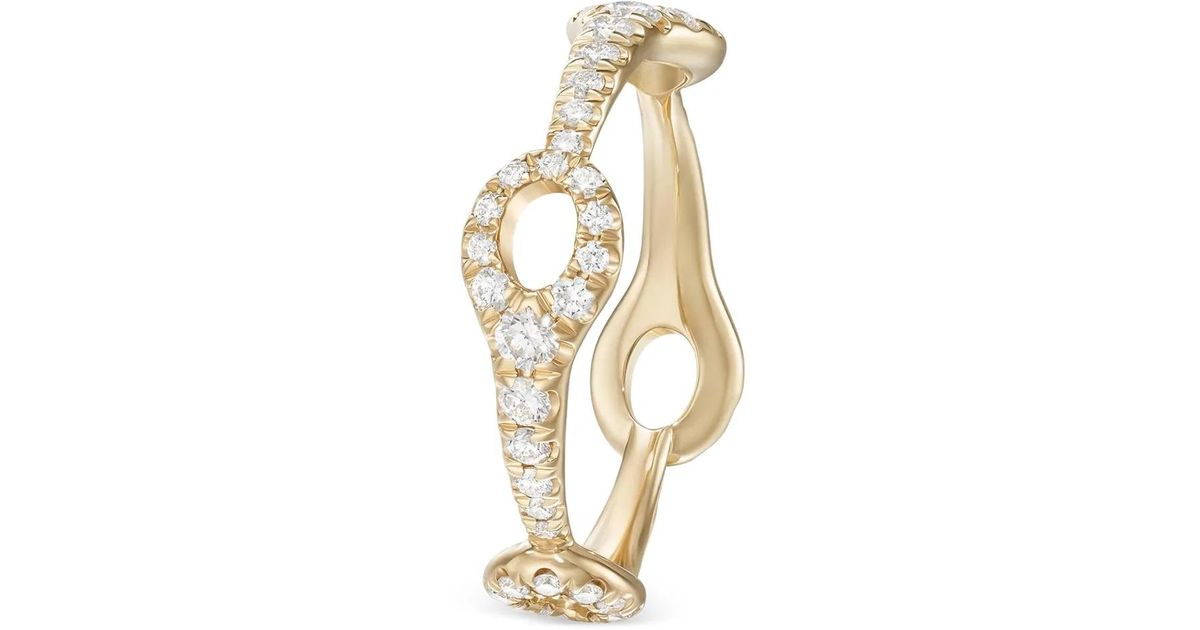 Melissa Kaye 18K Small Lola Diamond Needle Ring in White | Lyst
