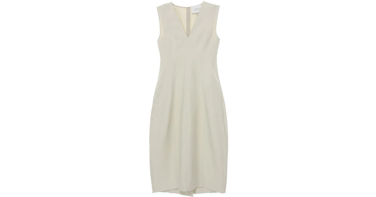 Studio Nicholson Sculpted Sleeveless Maxi Dress in Natural | Lyst