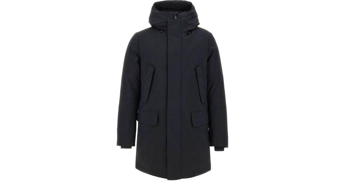 Save The Duck Mod. Wilson Hooded Padded Coat in Blue for Men | Lyst UK