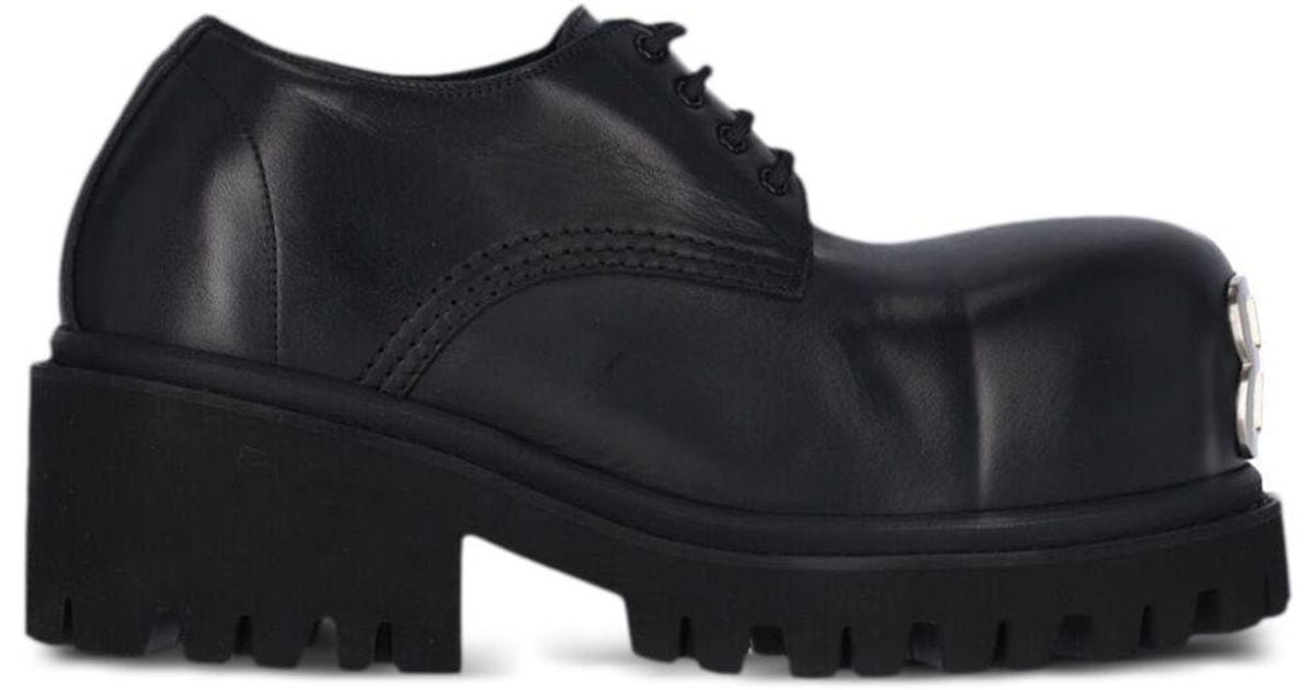 Balenciaga Platform Derby Shoes in Black for Men | Lyst