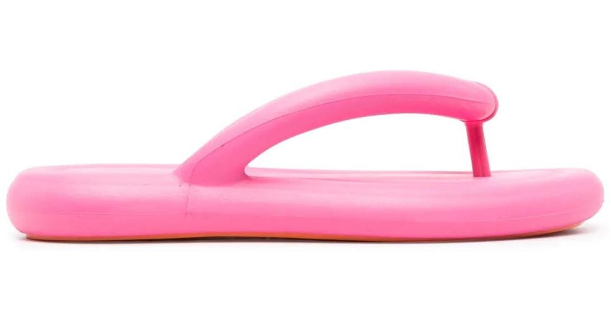 Melissa Flat Thong-Strap Slides in Pink | Lyst