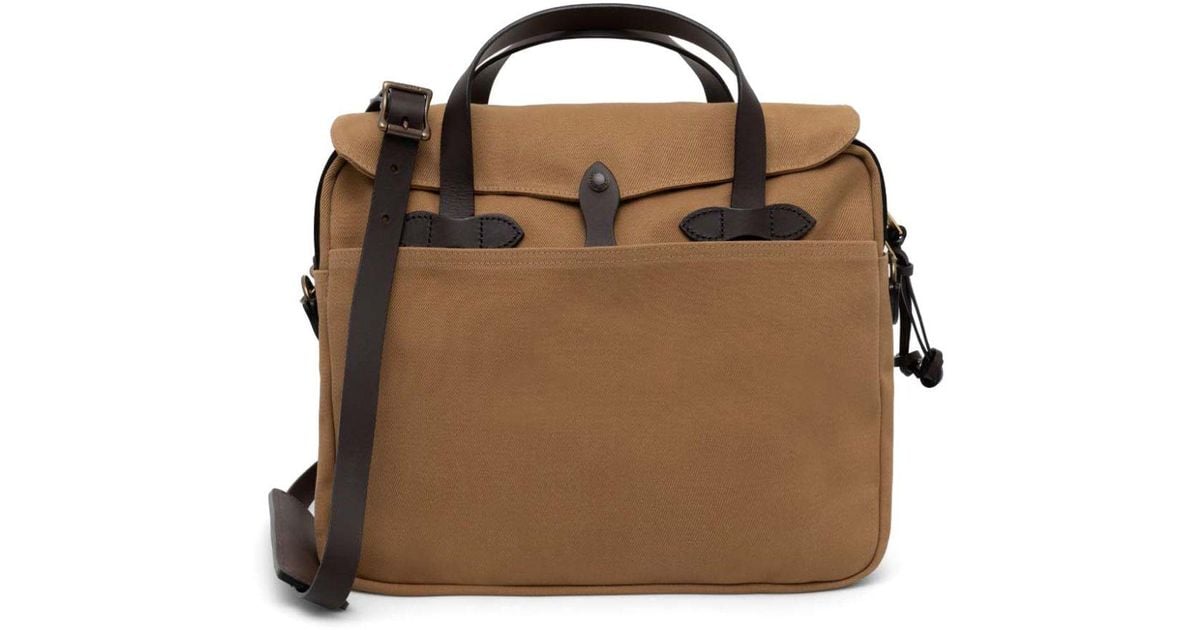 Filson Rugged Twill Original Briefcase in Brown | Lyst