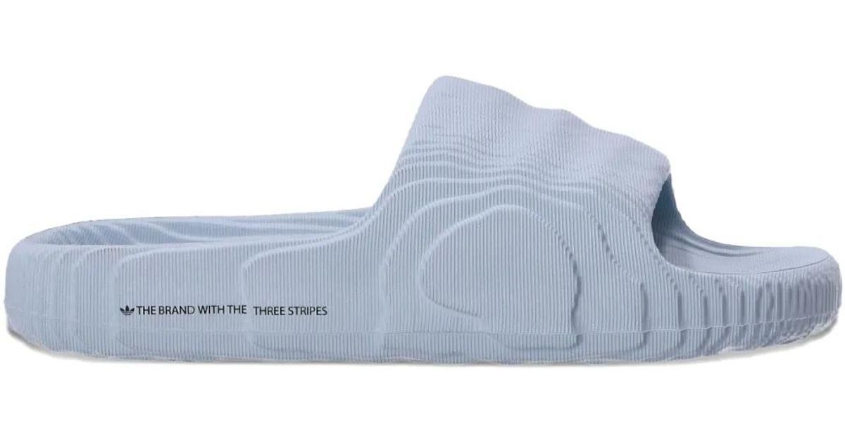 adidas Adilette 22 Textured Open-Toe Slides in White for Men | Lyst