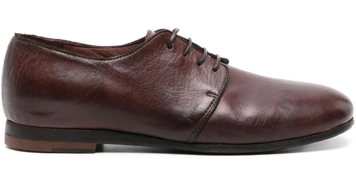 Moma Bufalo Leather Oxford Shoes in Brown | Lyst