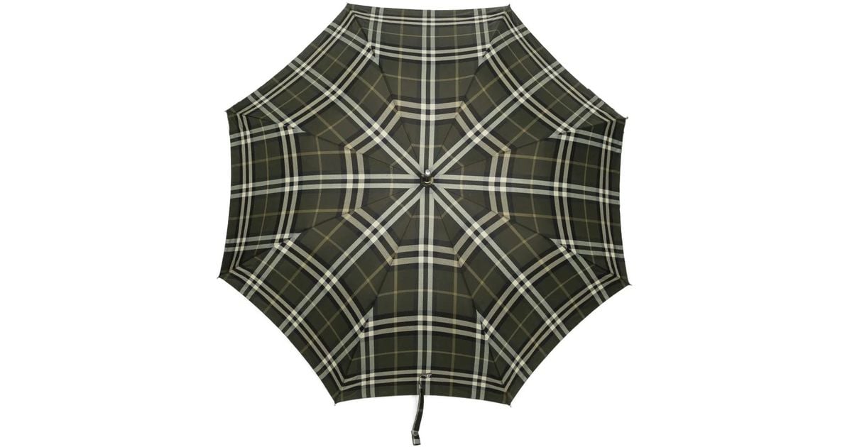 Burberry Check Nylon Cotton Umbrella in Grey | Lyst UK