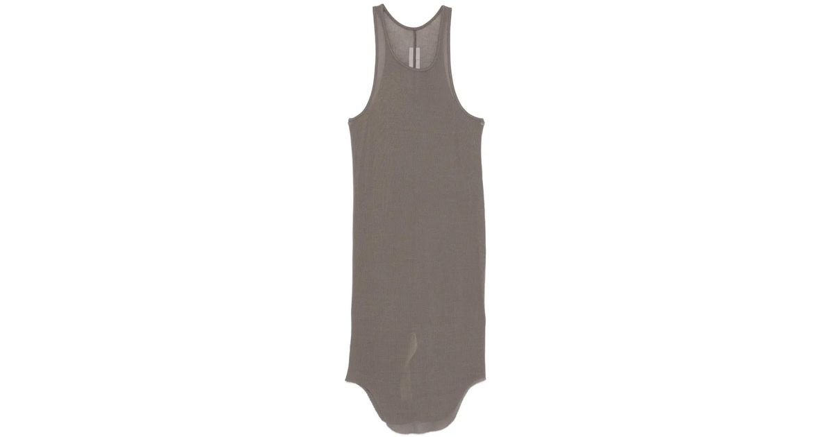 Rick Owens Ribbed Tank in Grey for Men | Lyst UK