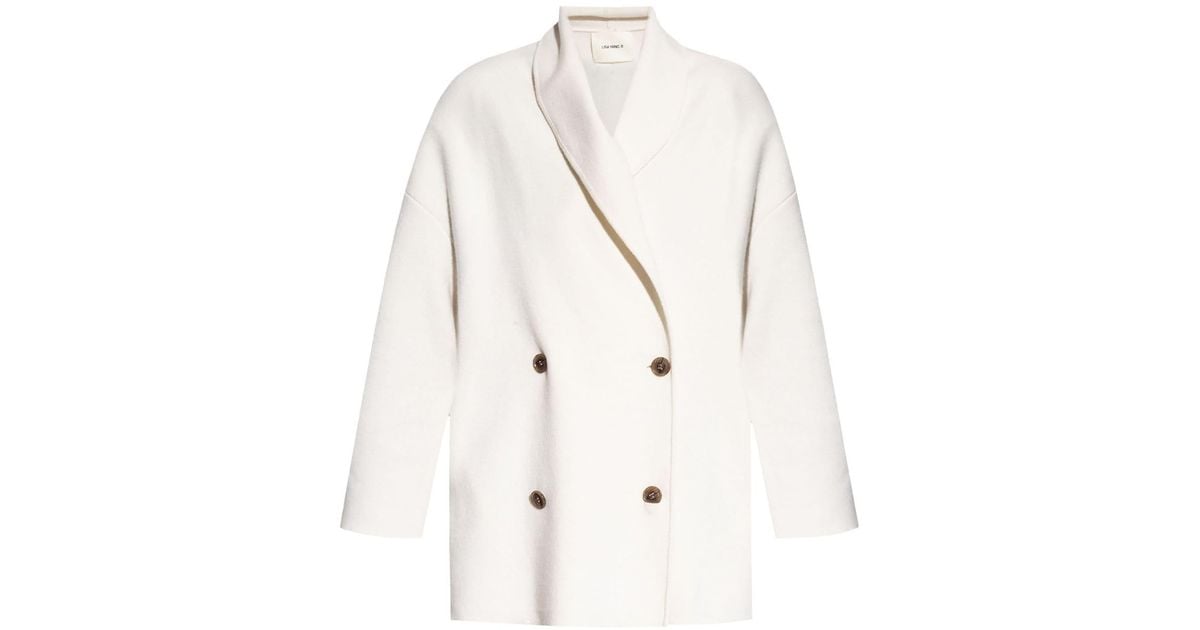 Lisa Yang Linda Double-Breasted Cashmere Coat in White | Lyst