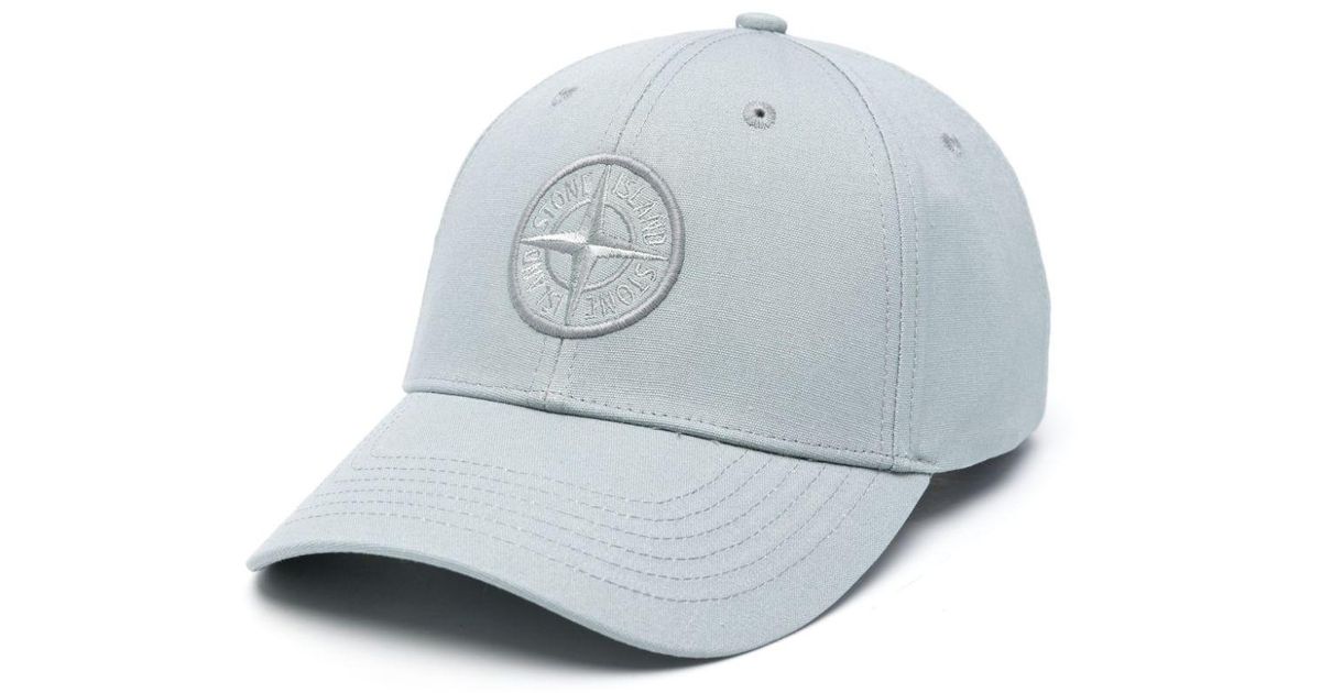 Stone Island Compass-Motif Baseball Cap in Grey for Men | Lyst UK