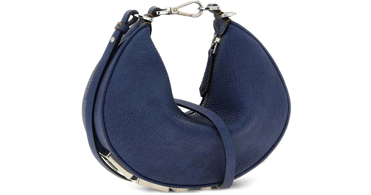 Fendi Graphy Denim-Effect Mini Bag in Blue | Lyst Australia