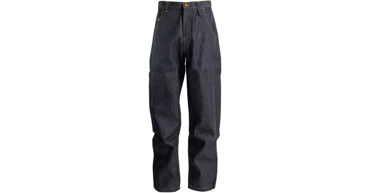 Willy Chavarria Topstitched Jeans in Blue for Men | Lyst UK