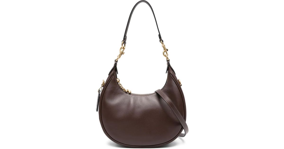 COACH Jonie 22 Chain-Embellished Shoulder Bag in Brown | Lyst