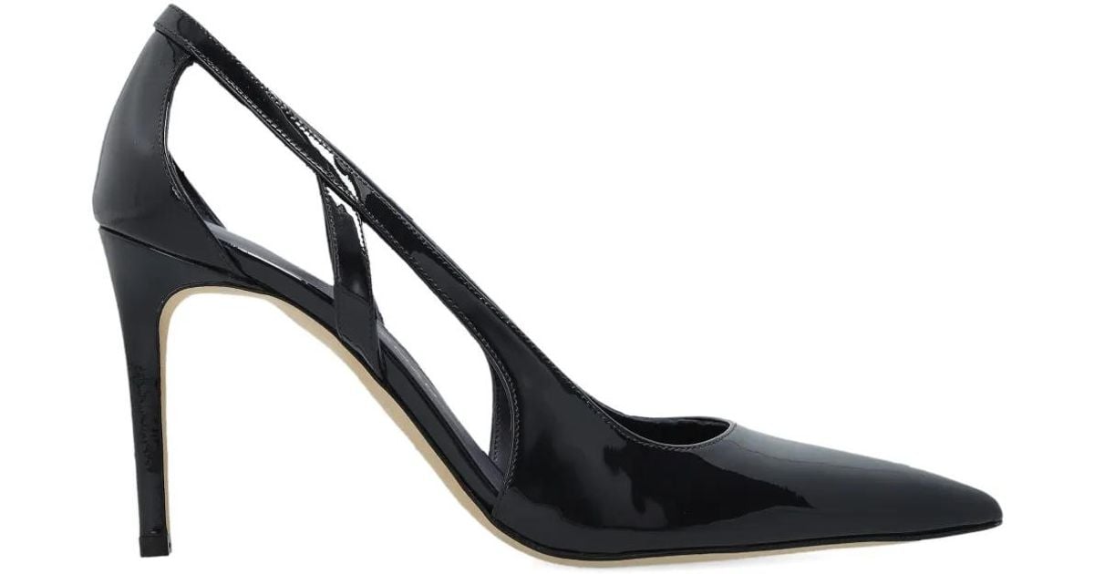 Stuart Weitzman Cutout Pointed Pumps in Black | Lyst UK