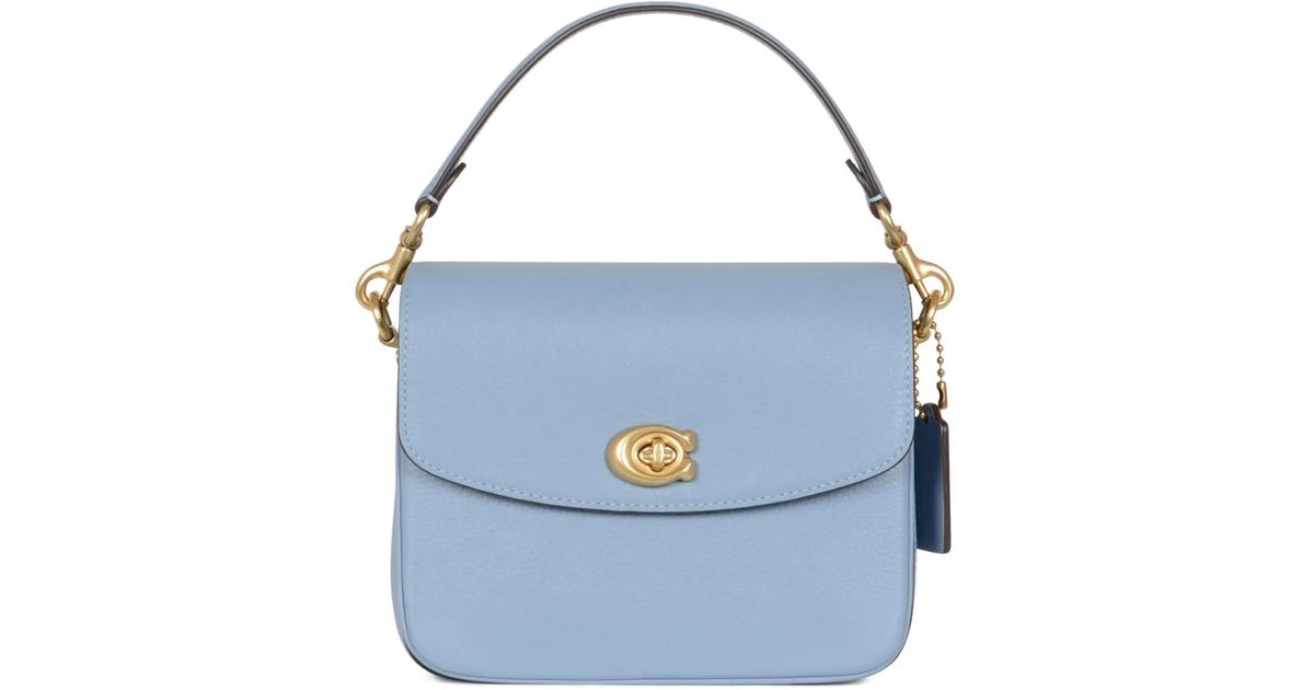 COACH Cassie Turn-Lock Top-Handle Mini Bag in Blue | Lyst