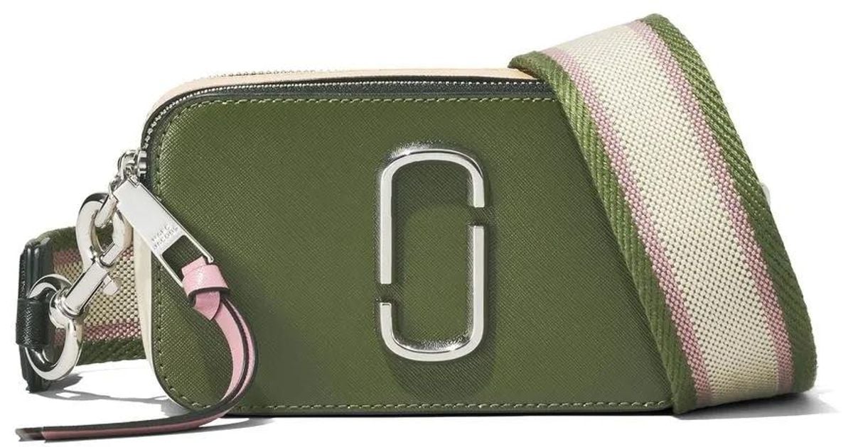 Marc Jacobs Snapshot Leather Cross-body Bag in Green | Lyst