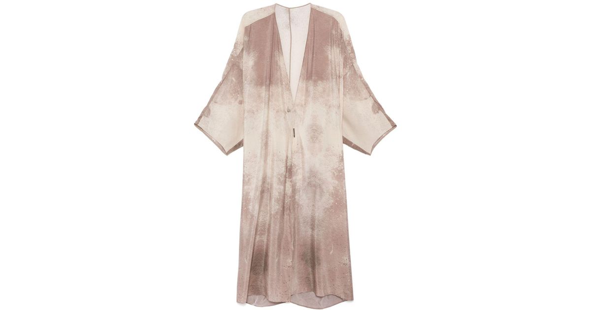 YANGKEHAN Mesh Coat in Natural | Lyst