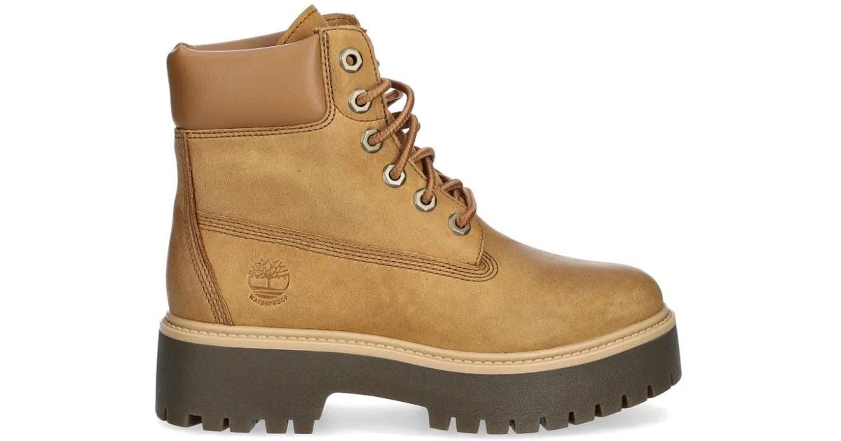 Timberland Stone Street Waterproof Platform Boots in Natural | Lyst UK