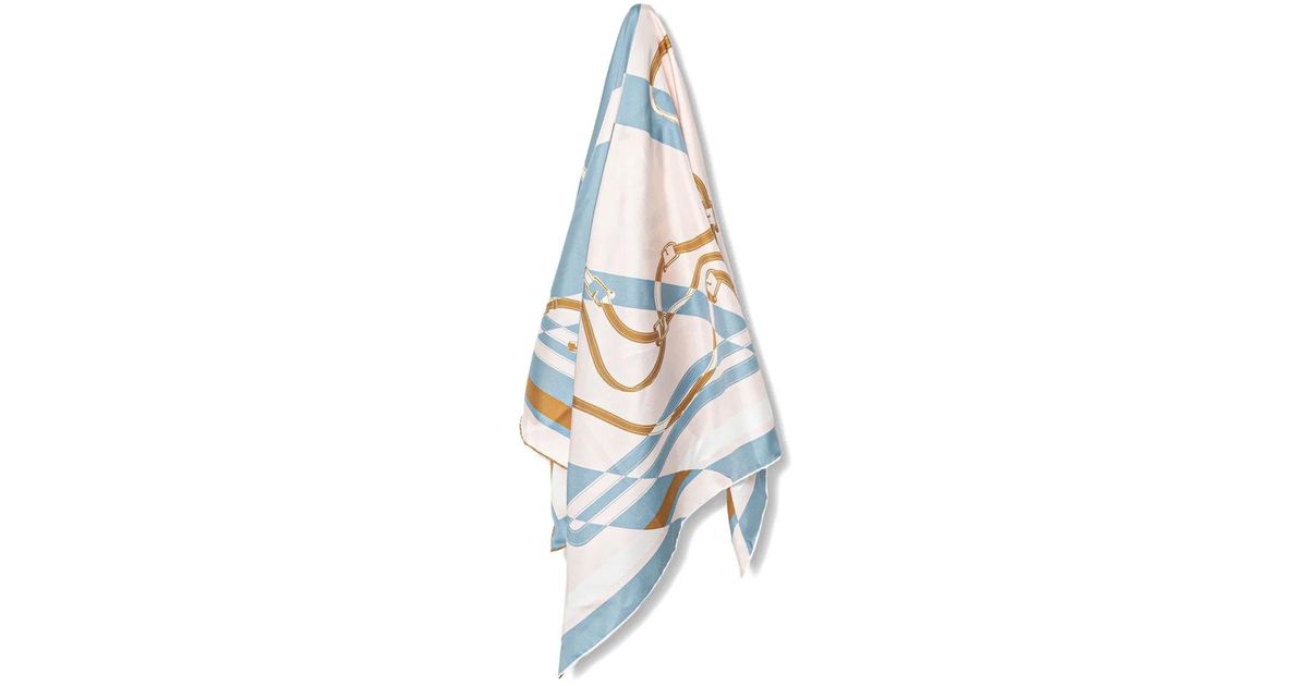 Furla All-Over Print Scarf in Blue | Lyst UK