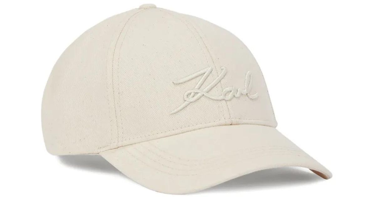 Karl Lagerfeld K/Signature Cap in White | Lyst UK