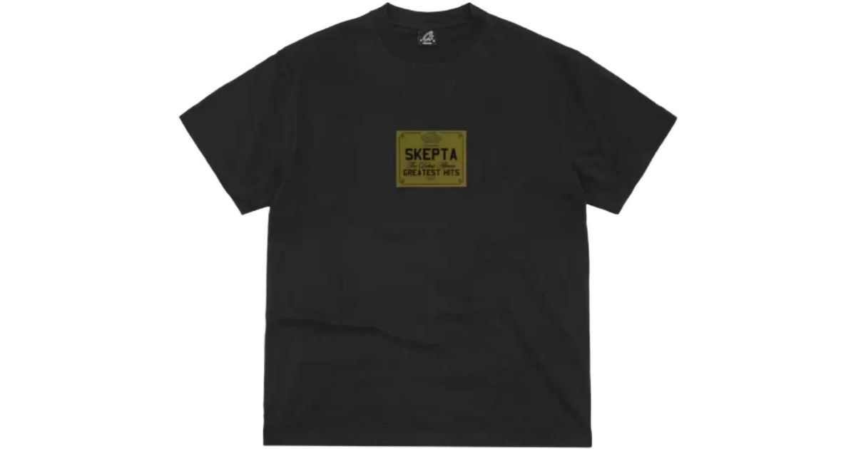 corteiz Skepta Greatest Hits Tee T-Shirt in Black | Lyst UK