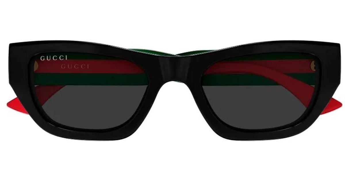 Gucci Stripe Logo Sunglasses in Black | Lyst UK