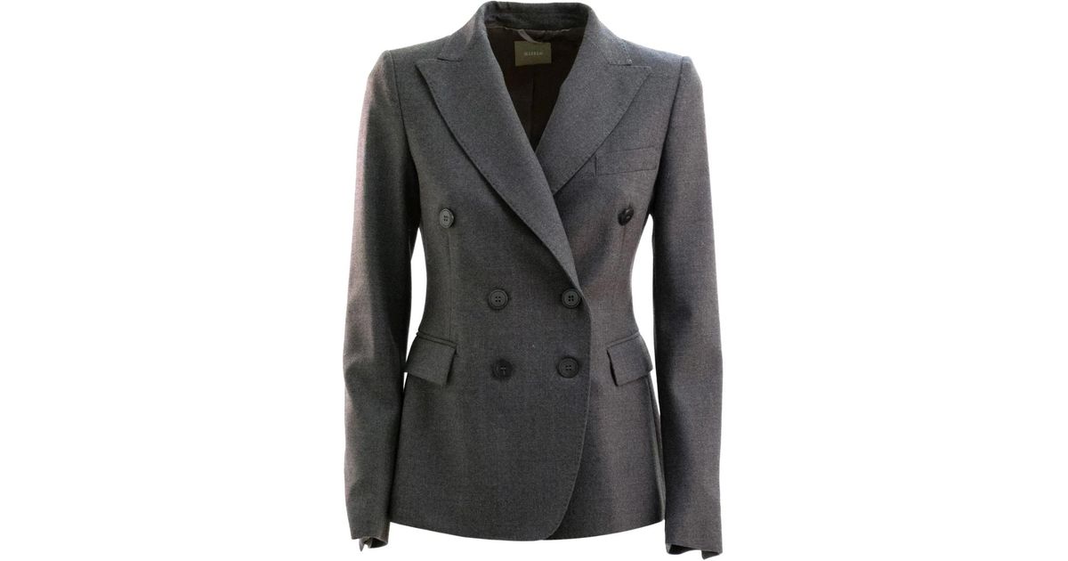 Kiltie Double-breasted Jacket in Black | Lyst UK